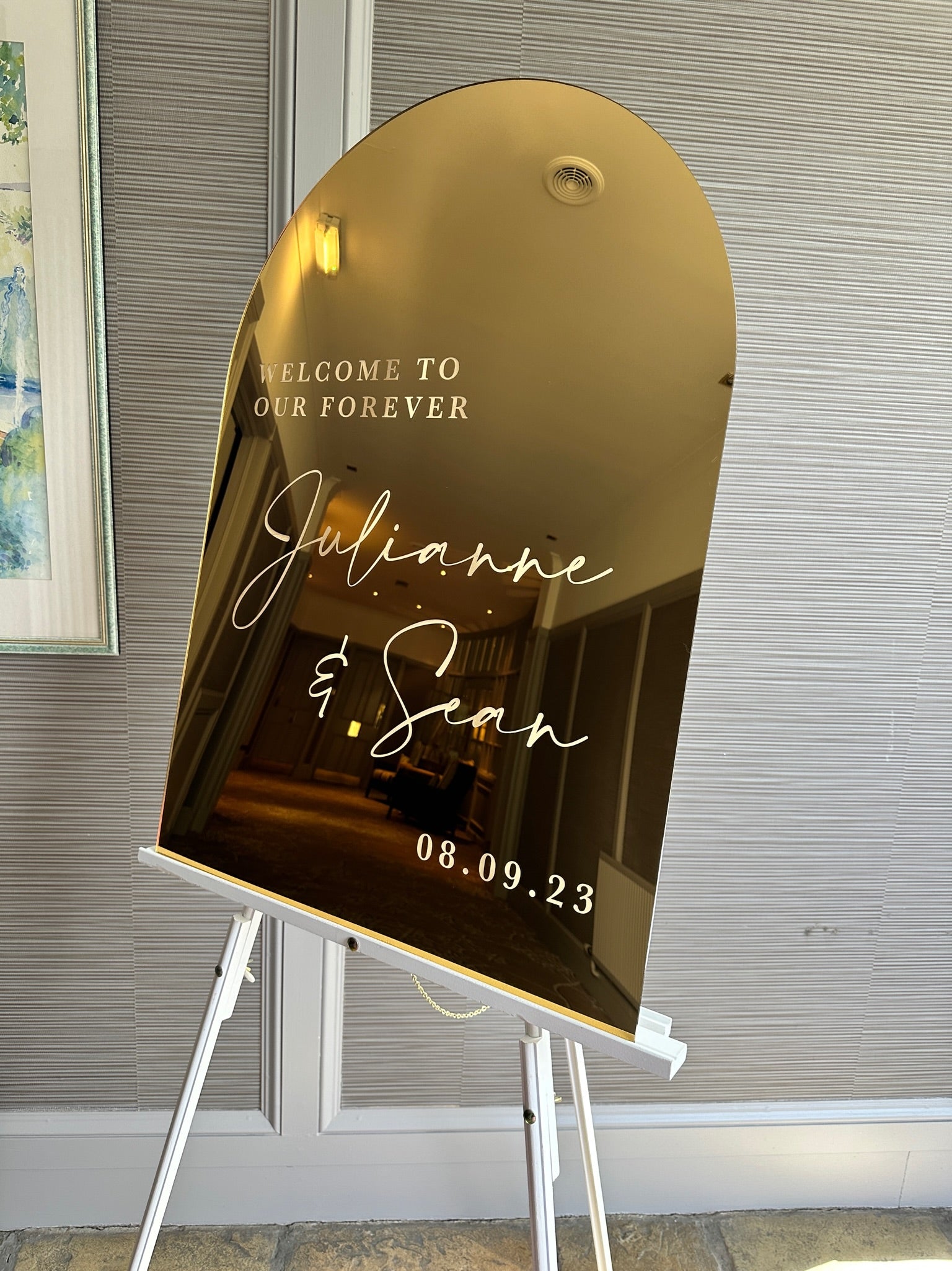 A1 Arch Laser Engraved Wedding Welcome Sign - Style 2 – Thoughts and ...